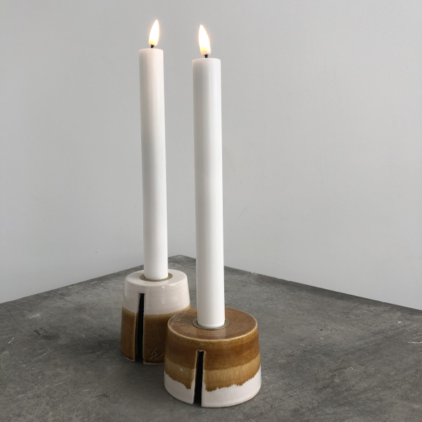 Hvide LED Kronelys 2stk 240mm - LED lys - COW CONCEPT